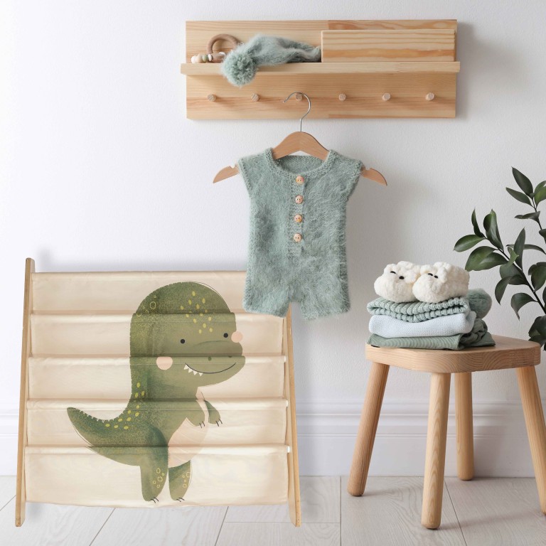 Montessori Book Rack - Cracky the Dinosaur